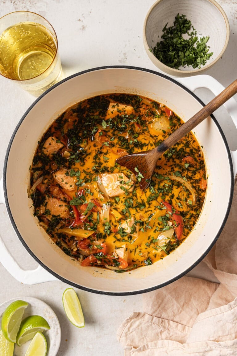 30-Minute Salmon Stew with Creamy Coconut Milk - Well Seasoned Studio