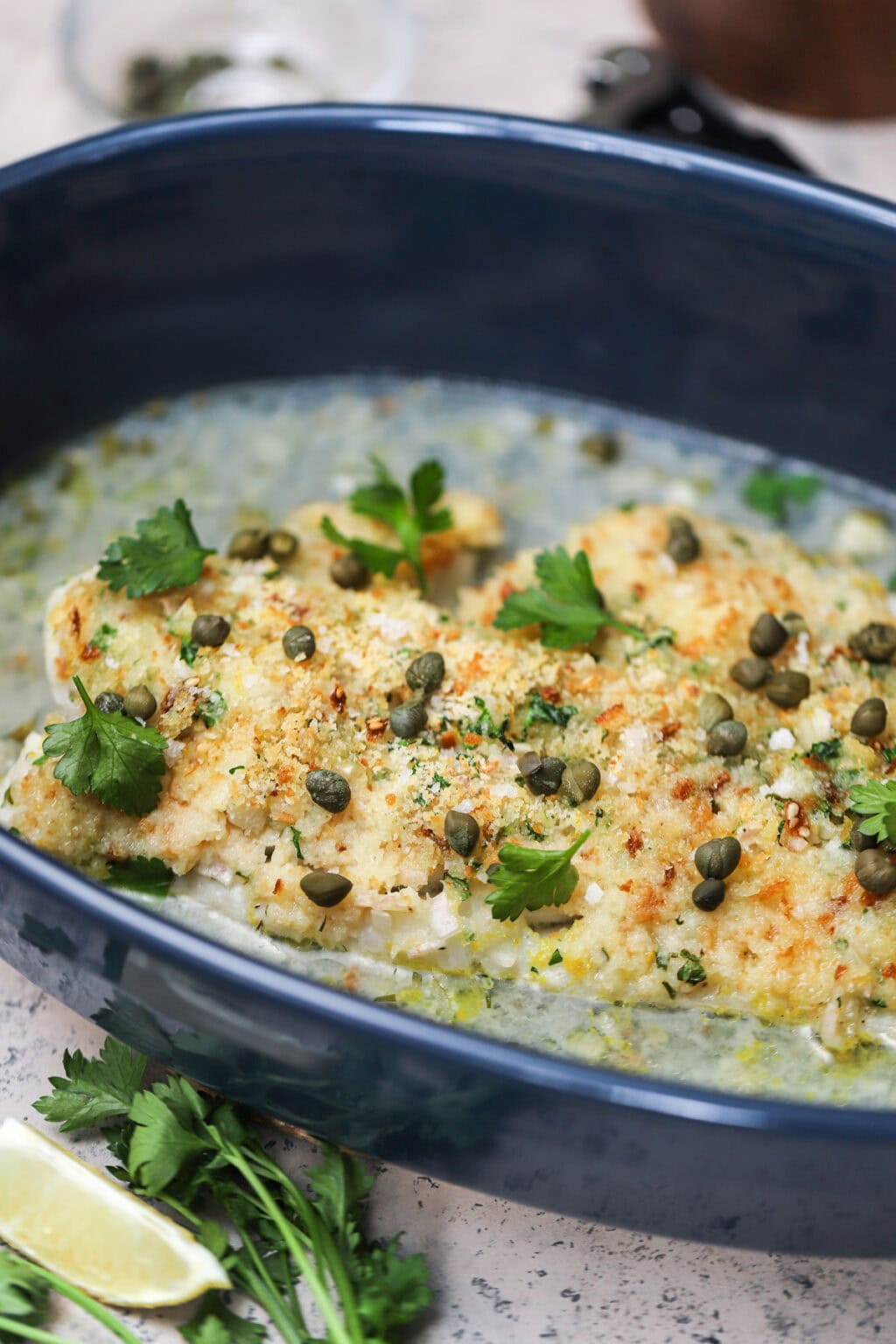 Slow-Roasted Cod with White Wine Butter Sauce - Well Seasoned Studio