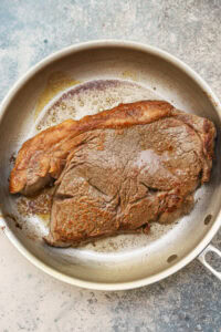 Pan-Seared Sirloin Steak with Peppercorn Sauce - Well Seasoned Studio
