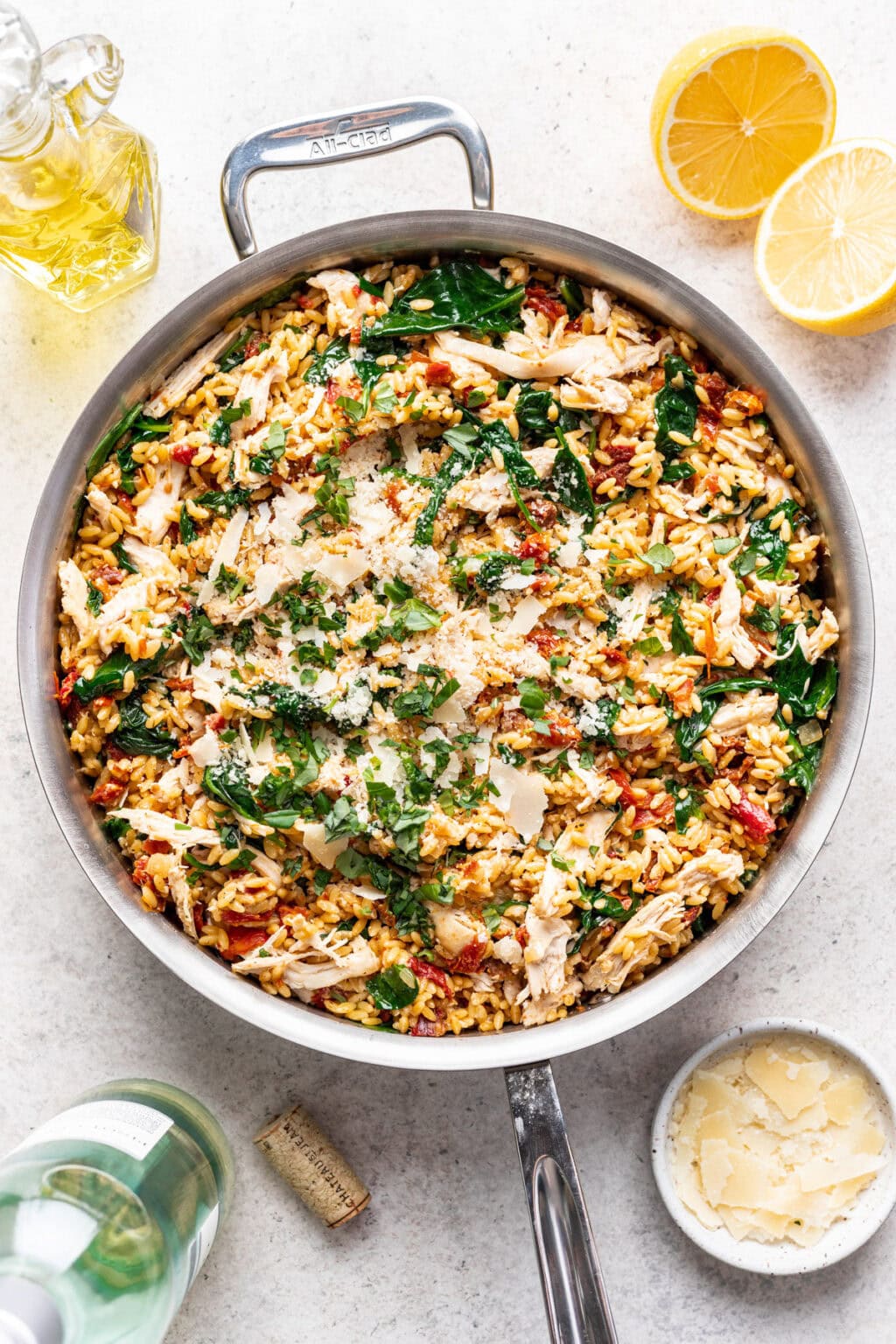 Creamy One-Pot Orzo with Chicken & Sun-Dried Tomatoes - Well Seasoned ...