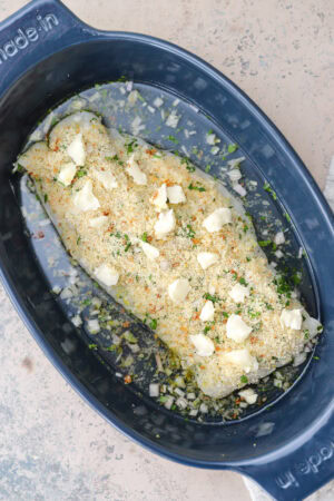 Slow-Roasted Cod with White Wine Butter Sauce - Well Seasoned Studio