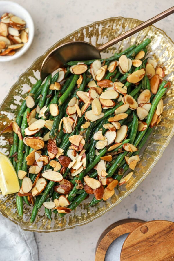 Green Beans Almondine (French Beans with Almonds) - Well Seasoned Studio