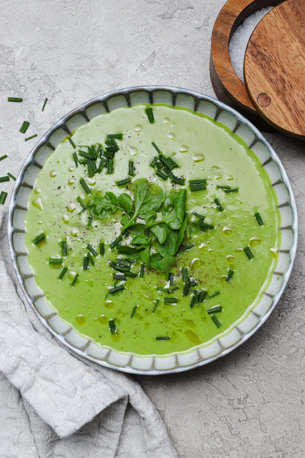 Creamy Potato, Leek, & Watercress Soup (That Color!) - Well Seasoned Studio