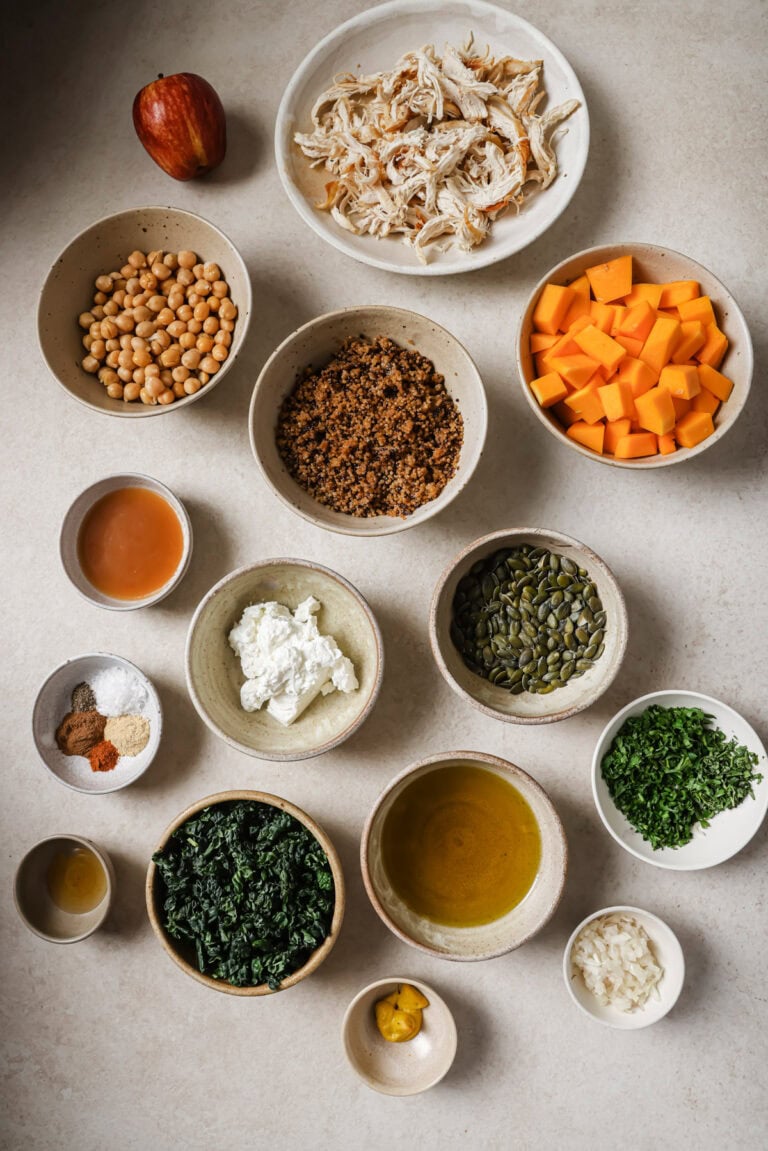 Warm Harvest Grain Bowl with Chicken & Squash - Well Seasoned Studio