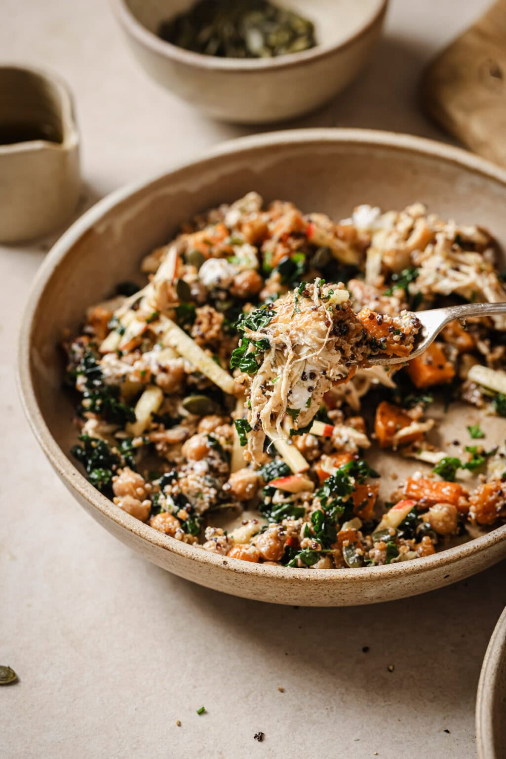 Warm Harvest Grain Bowl with Chicken & Squash - Well Seasoned Studio