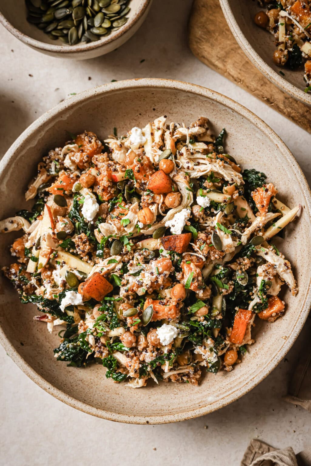 Warm Harvest Grain Bowl with Chicken & Squash - Well Seasoned Studio