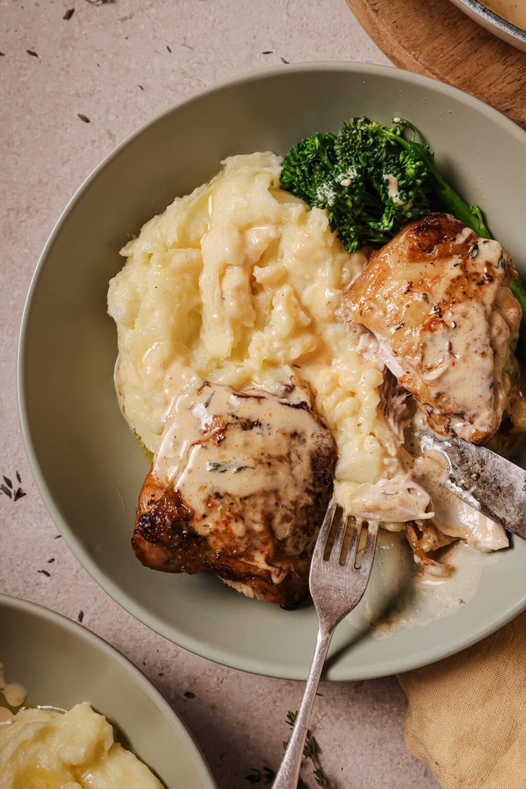 Juicy Chicken Thighs with Creamy Dijon Pan Sauce - Well Seasoned Studio
