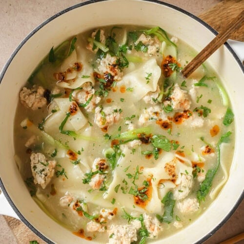 Deconstructed Wonton Soup with Chicken & Shrimp Filling - Well Seasoned ...