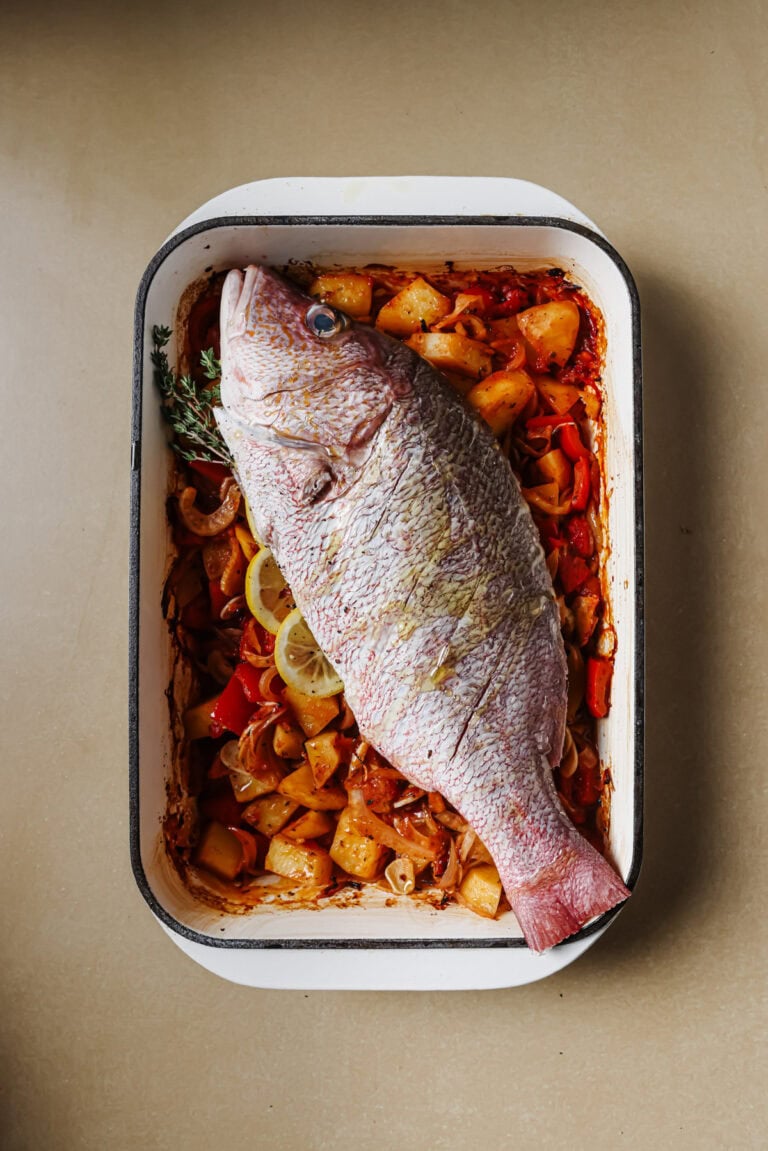Provençal-Style Baked Whole Fish (Red Snapper) - Well Seasoned Studio