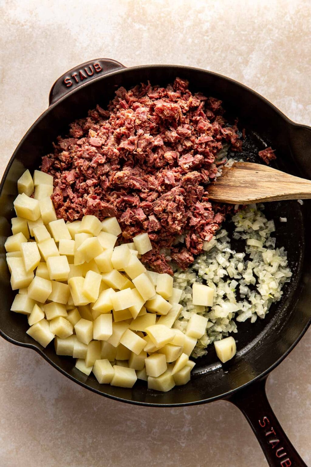 Truly Epic Homemade Corned Beef Hash & Eggs - Well Seasoned Studio