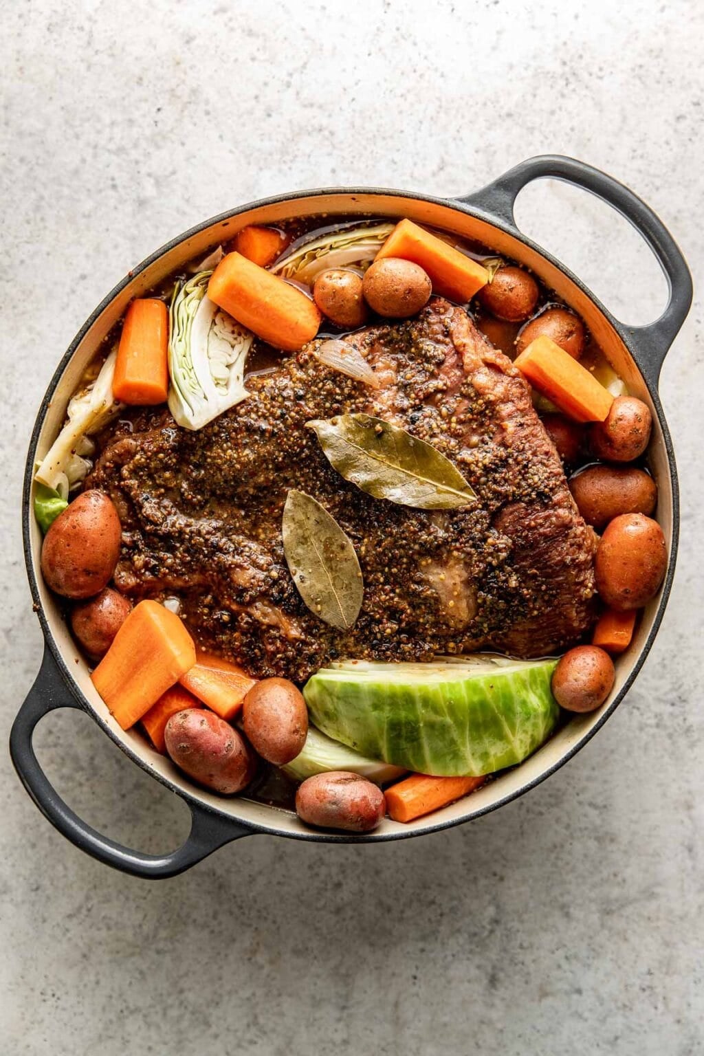Beer-Braised Corned Beef & Cabbage (with Crispy Bits!) - Well Seasoned ...