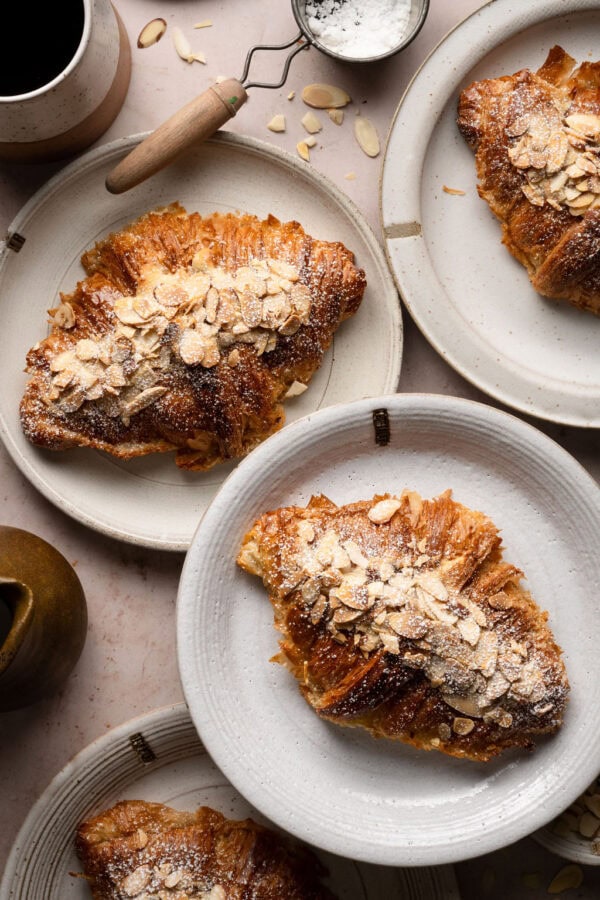 Flaky Almond Croissants with Homemade Frangipane - Well Seasoned Studio