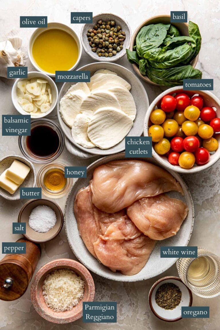 Caprese Chicken Cutlets with Blistered Tomatoes - Well Seasoned Studio