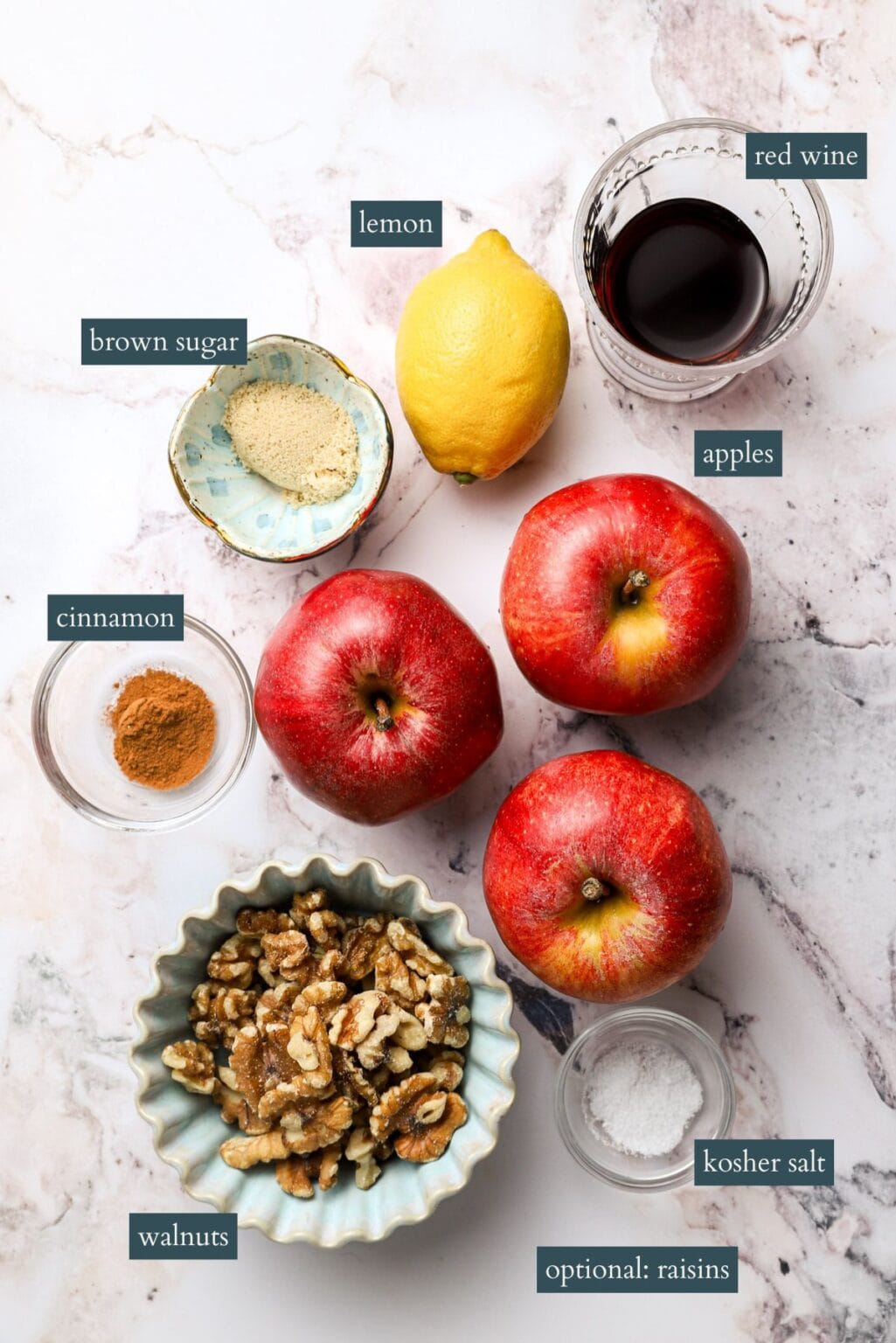 Traditional Apple & Walnut Charoset for Passover - Well Seasoned Studio