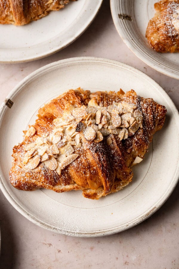 Flaky Almond Croissants with Homemade Frangipane - Well Seasoned Studio