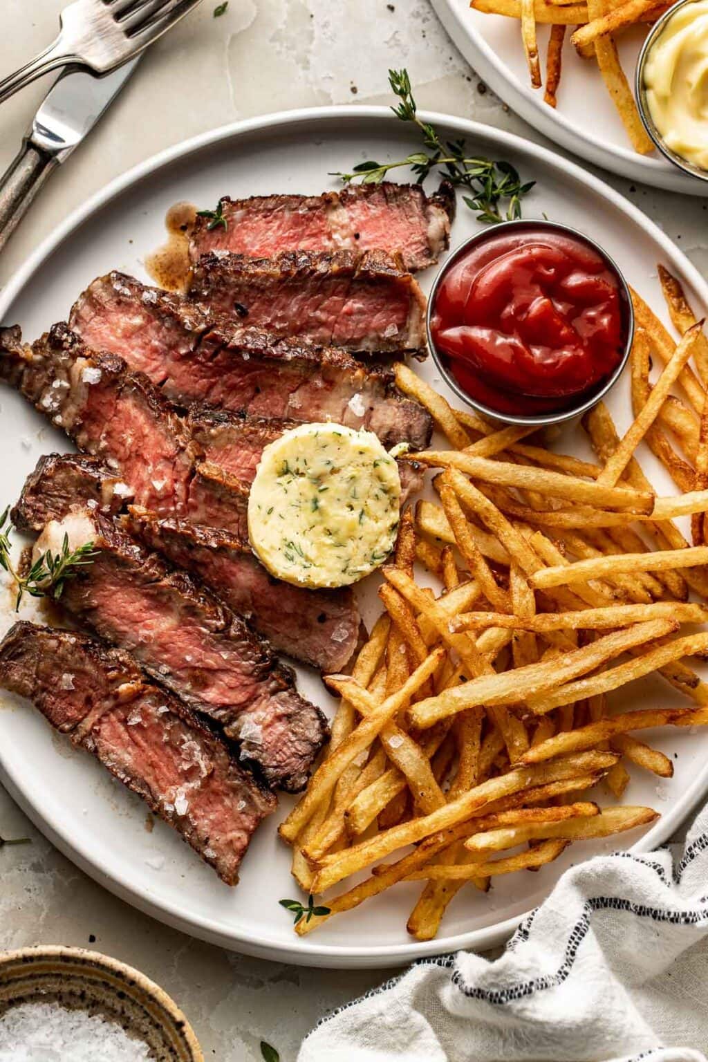 Bistro-Style Steak Frites with Compound Butter - Well Seasoned Studio