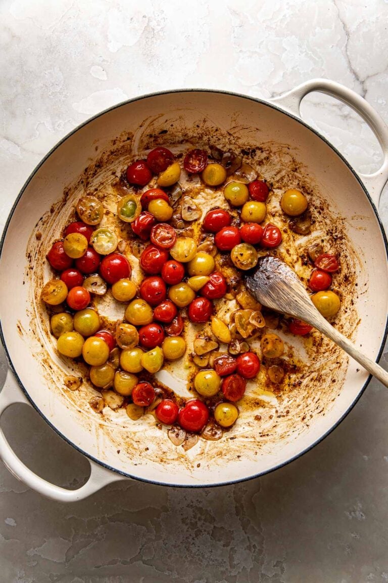 Caprese Chicken Cutlets with Blistered Tomatoes - Well Seasoned Studio