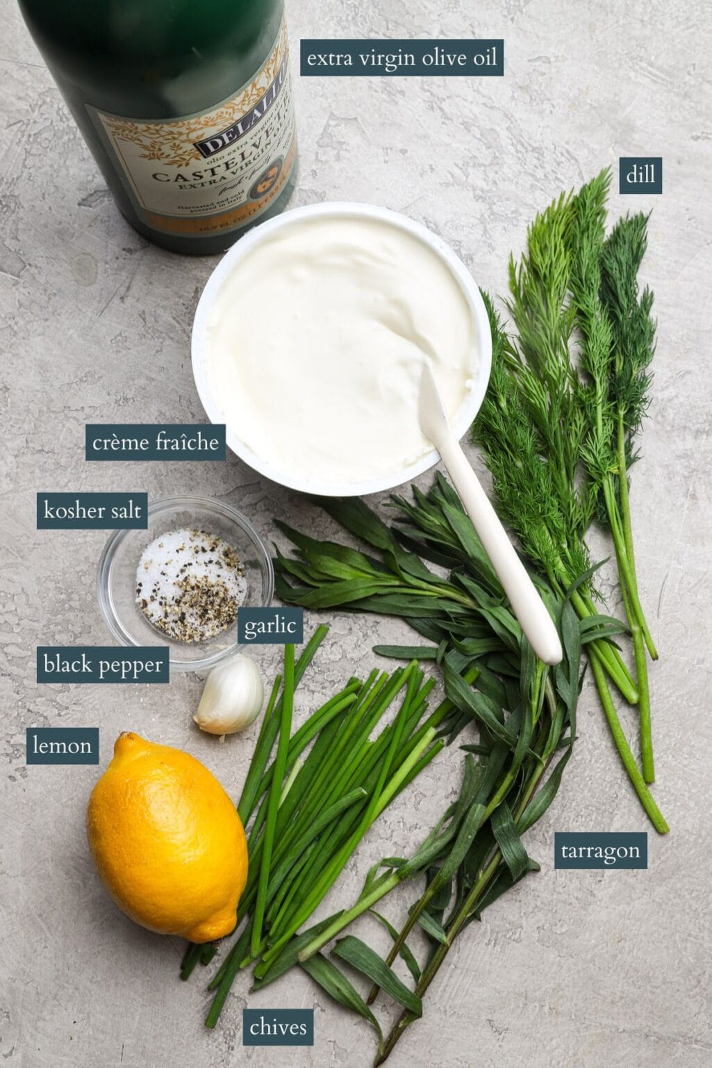 Garlic & Herb Crème Fraîche Dip For Crudité - Well Seasoned Studio