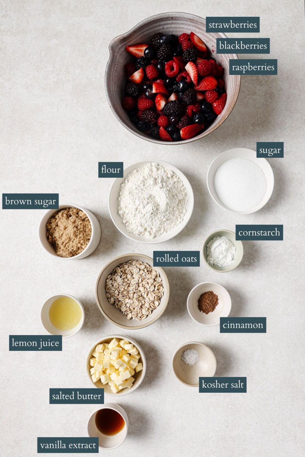 Ridiculously Easy Mixed Summer Berry Fruit Crisp - Well Seasoned Studio