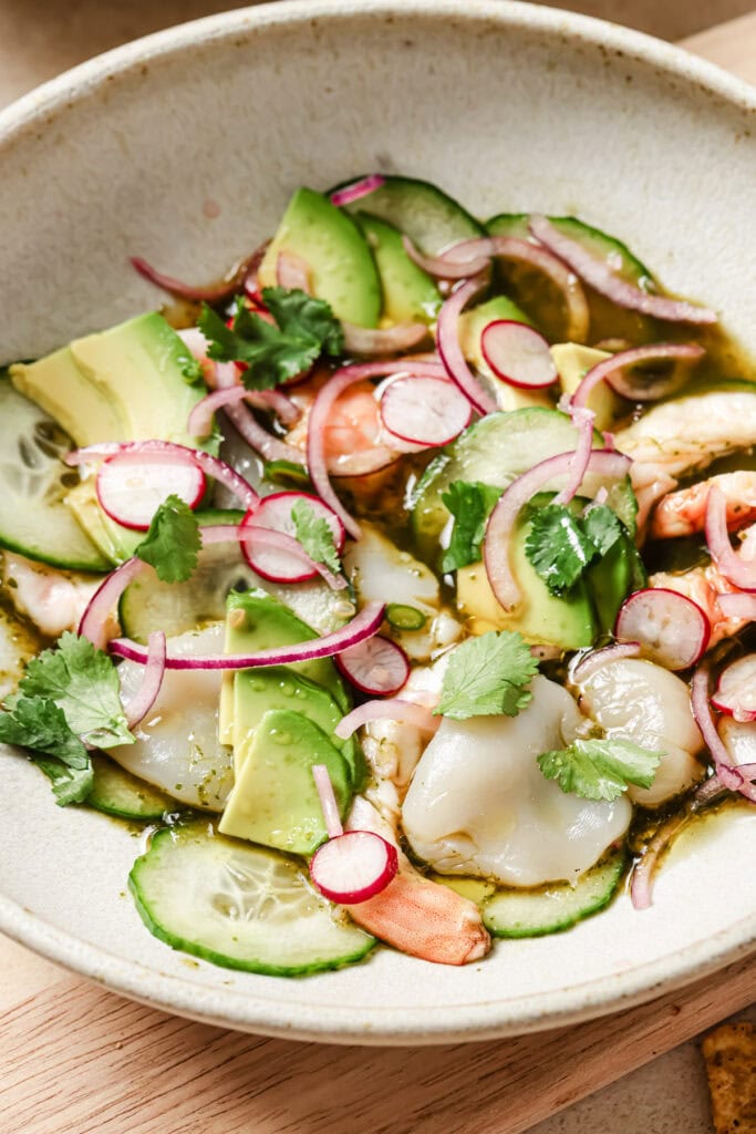 Spicy Shrimp & Scallop Aguachile (Ceviche) - Well Seasoned Studio