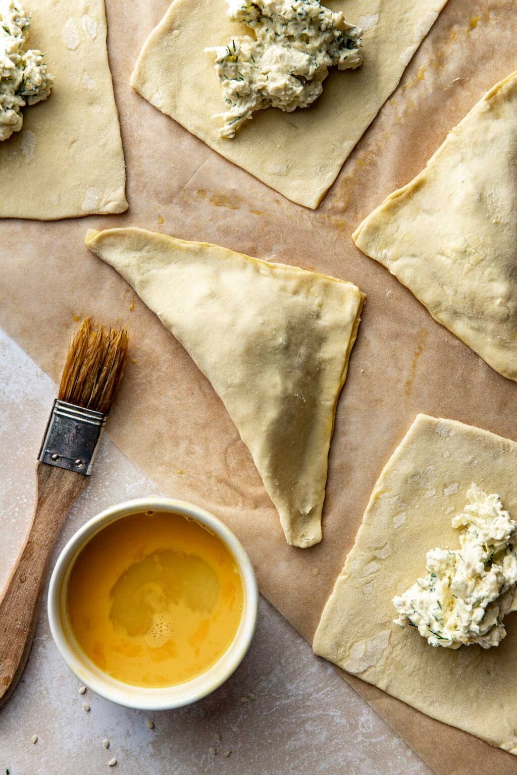 Savory Israeli Cheese Bourekas with Puff Pastry - Well Seasoned Studio