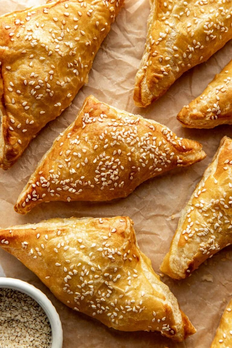Savory Israeli Cheese Bourekas with Puff Pastry - Well Seasoned Studio