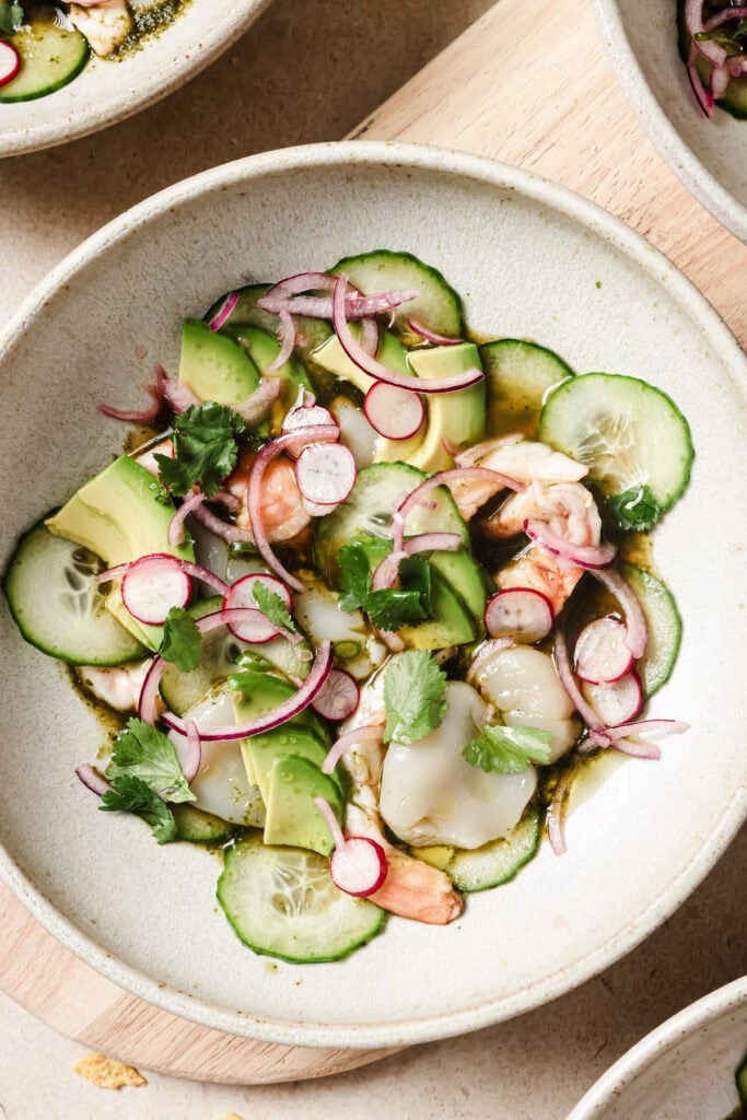 Spicy Shrimp & Scallop Aguachile (Ceviche) - Well Seasoned Studio