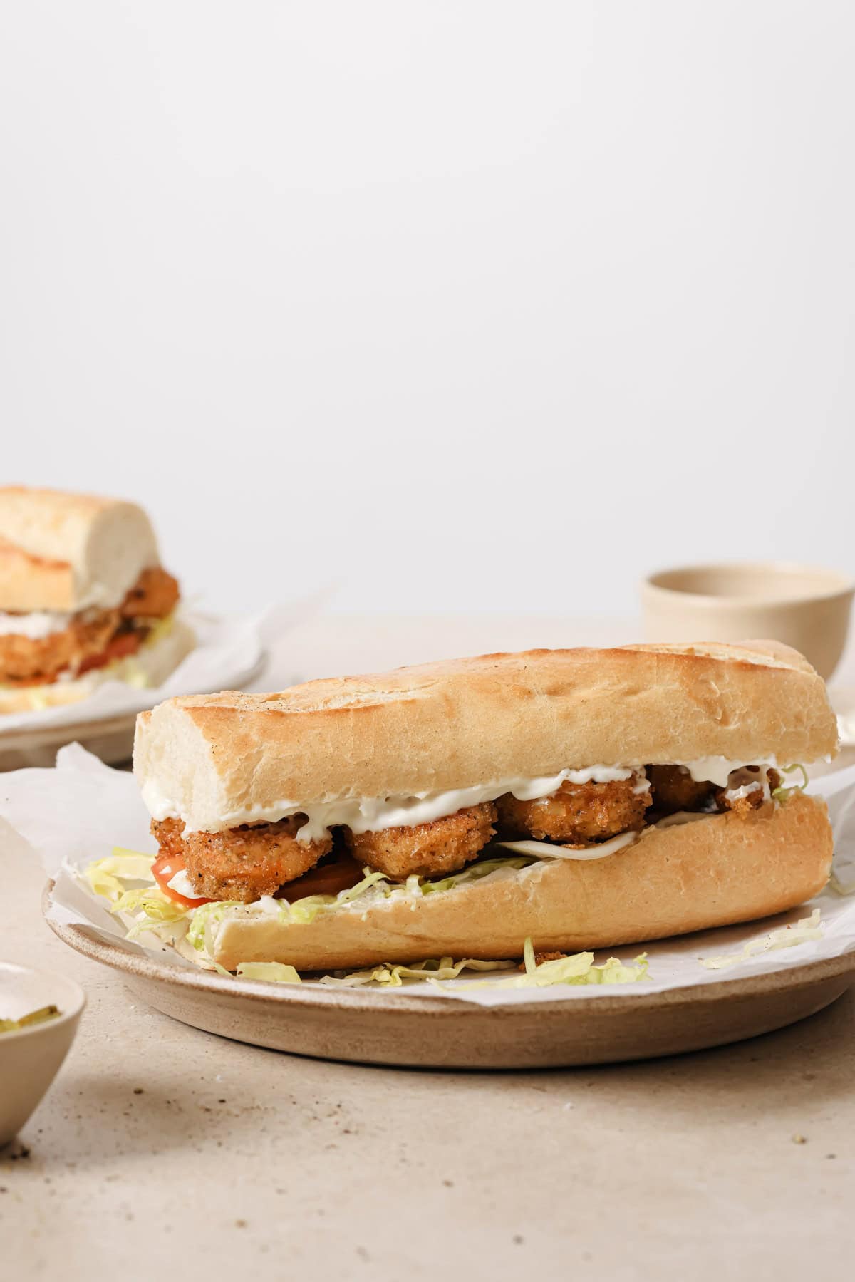 Crispy Cajun-Spiced Fried Shrimp Po' Boys - Well Seasoned Studio