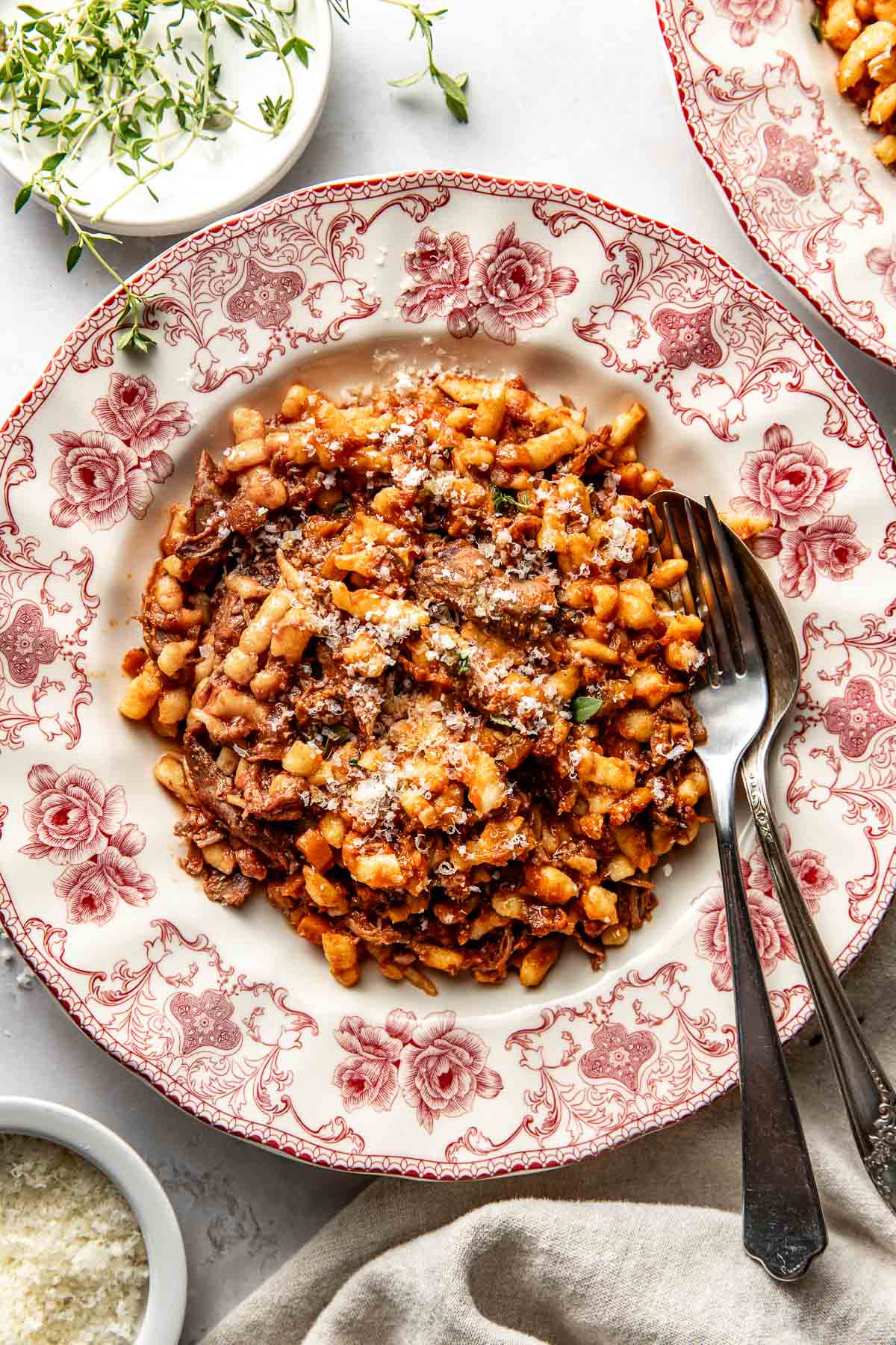 Spaetzle with Tender, Slow-Braised Duck Leg Ragu - Well Seasoned Studio
