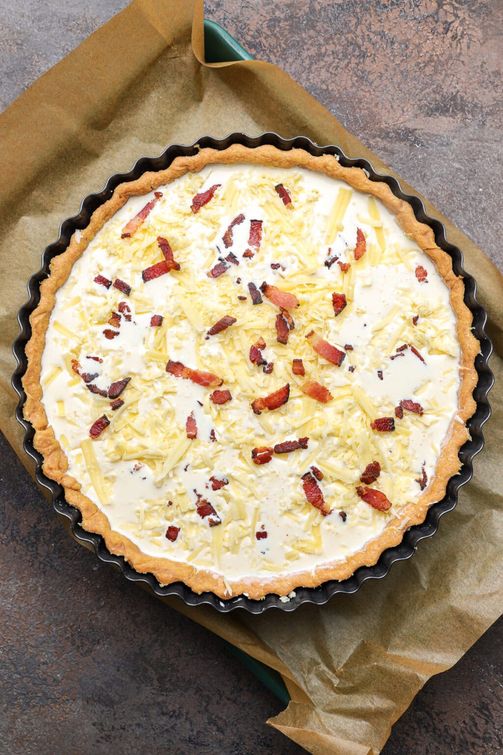 Impossibly Creamy Deep Dish Quiche Lorraine with Flaky Crust - Well ...