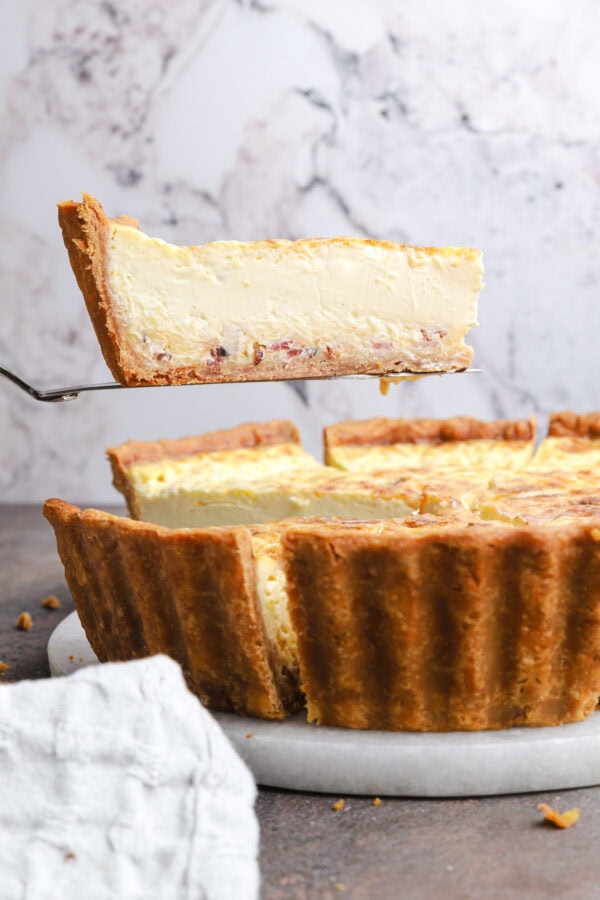 Impossibly Creamy Deep Dish Quiche Lorraine with Flaky Crust - Well ...