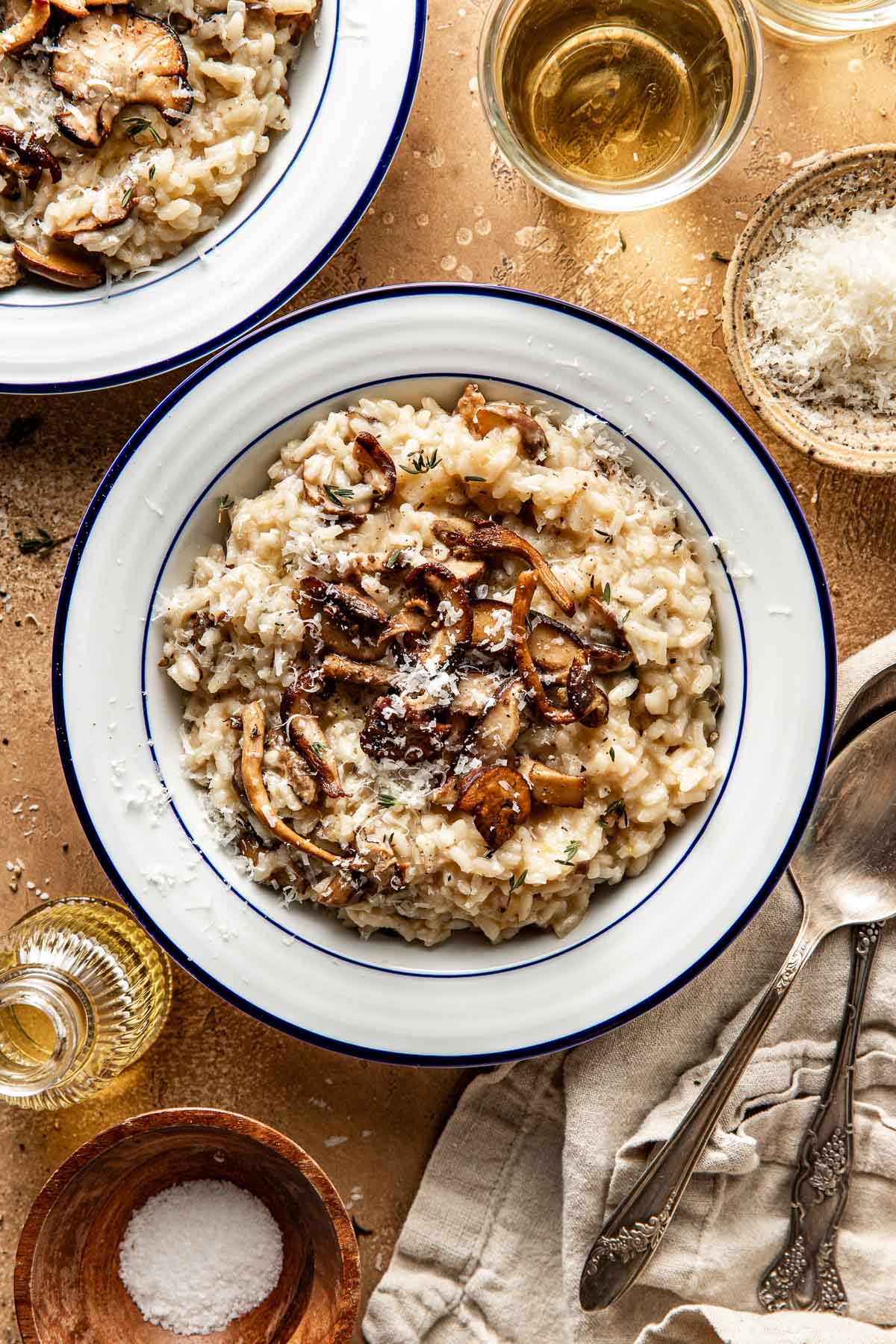 Creamy Mushroom Risotto with Lemon & Thyme - Well Seasoned Studio