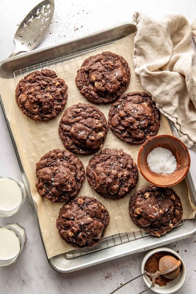 Levain-Style Chocolate Cookies with Melty Peanut Butter - Well Seasoned ...